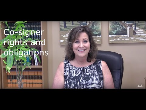 Cosigner rights and obligations
