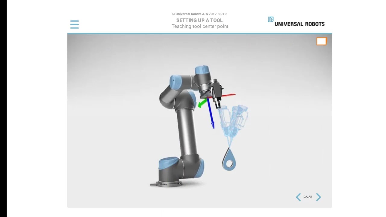 CB3 e-Learning - Setting up a tool ( universal-robots )