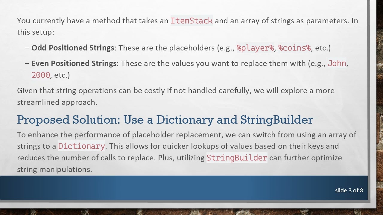 Efficiently Replace Placeholders in Minecraft ItemStack with Java