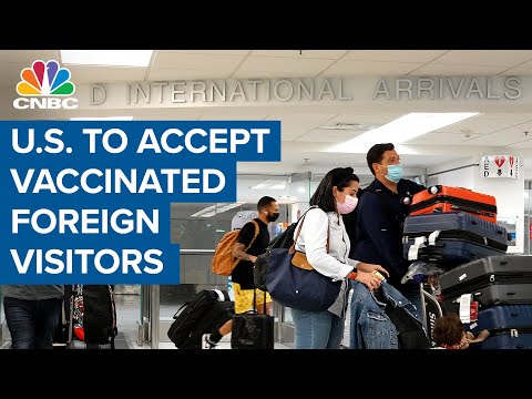 U.S. to accept vaccinated foreign travelers in early November