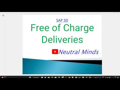 SAP SD : Free of charge Delivery complete process with configuration