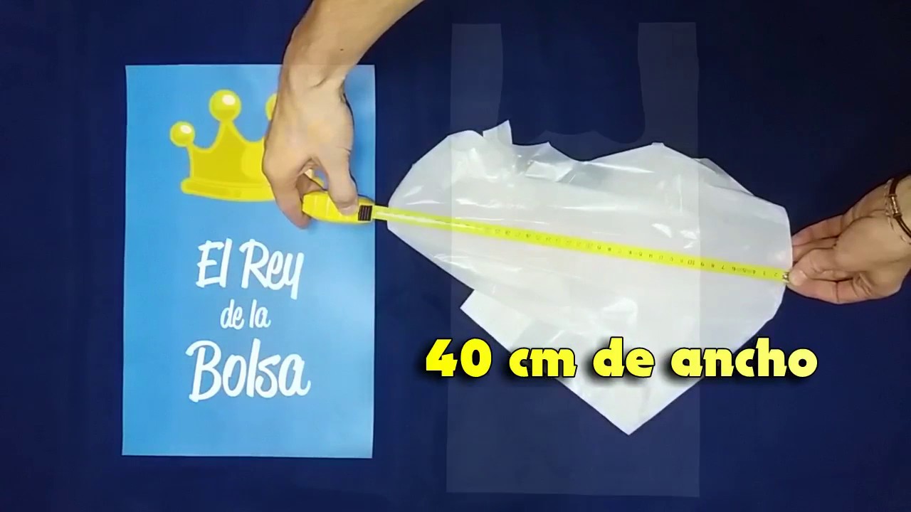 Como medir una bolsa de plástico tipo camiseta