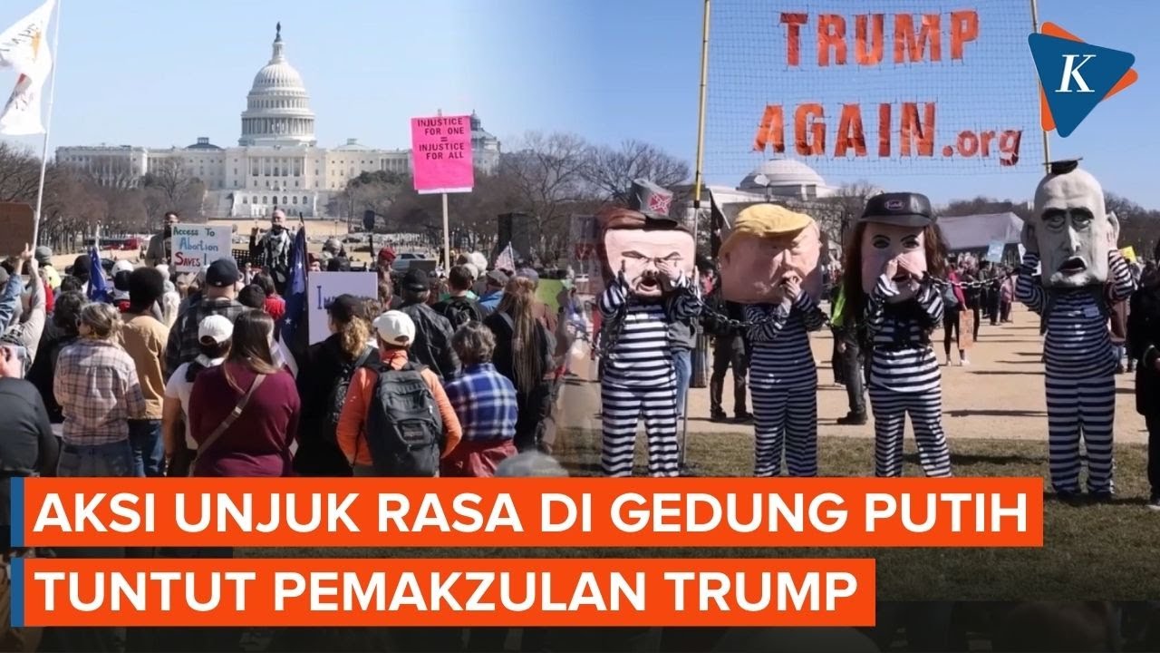 Warga Demo di Gedung Putih Tuntut Trump Dimakzulkan Usai AS Serang Iran