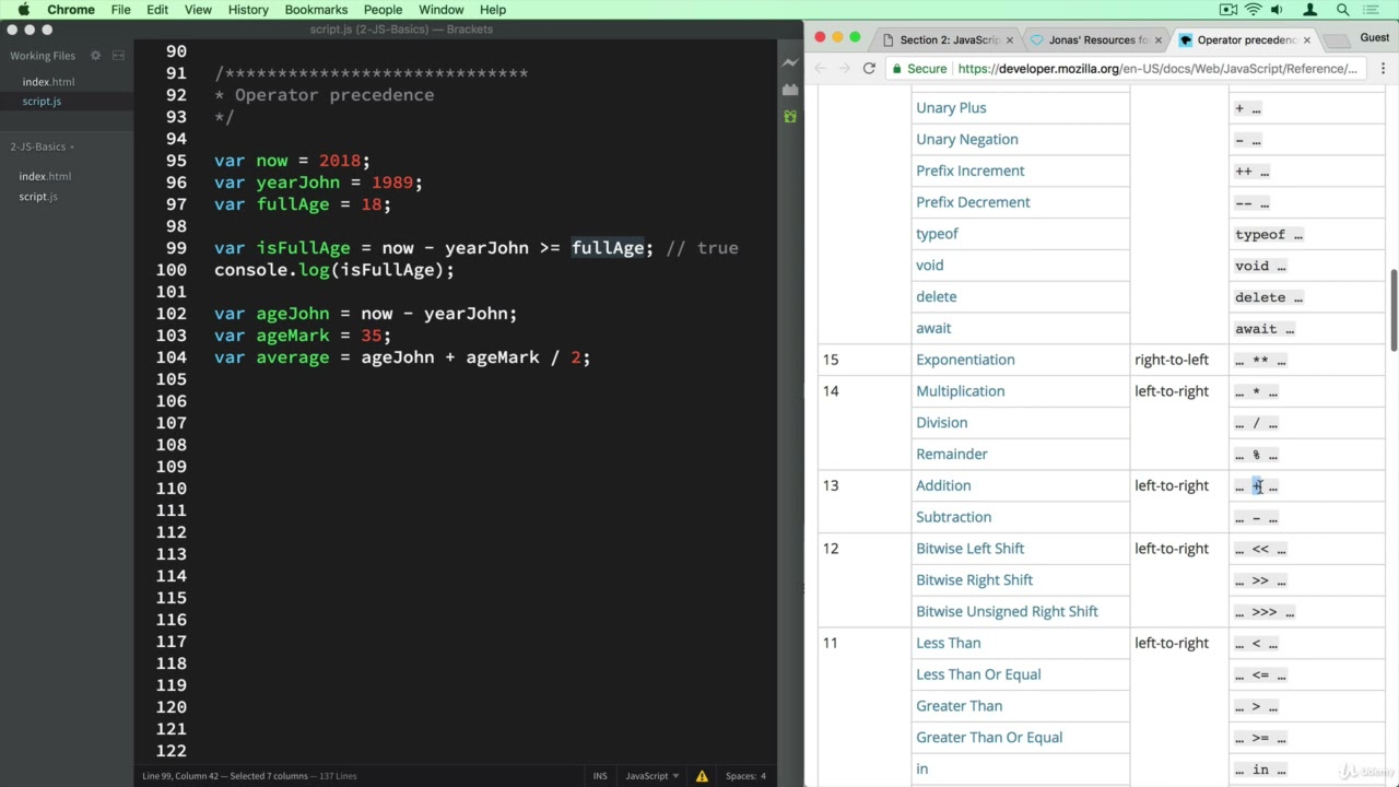 8  Operator Precedence