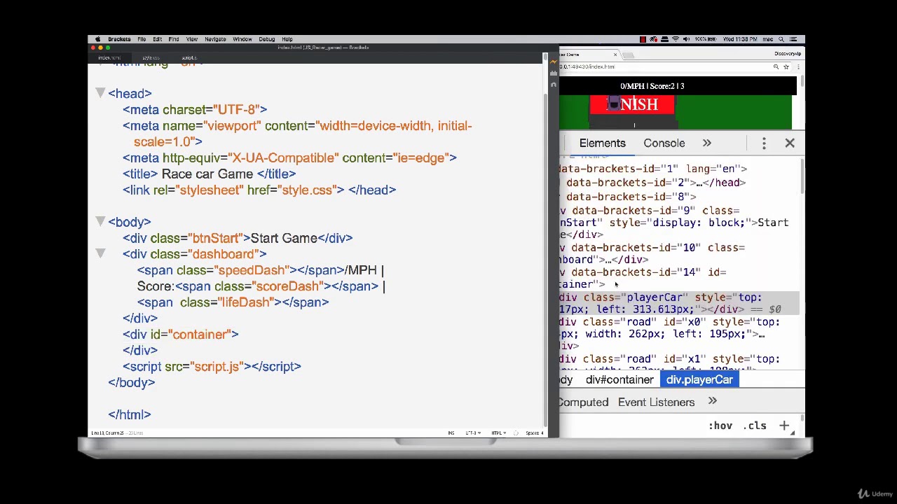 Car Racer JavaScript Game Exercise Vanilla JavaScript - learn JavaScript