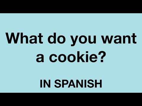 How To Say (What do you want a cookie?) In Spanish