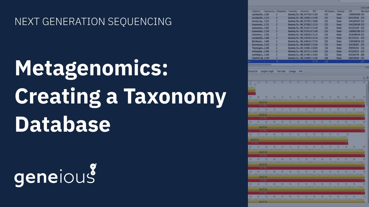 How to Create a Taxonomy Database for Metagenomic Analysis in Geneious Prime