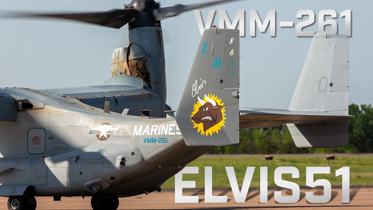 MV-22 from VMM-261 departing KOUN