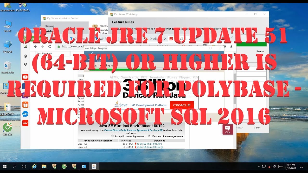 How to fix error: oracle java se runtime environment version 7 update 51- MS SQL 2016 | 4Fun4You