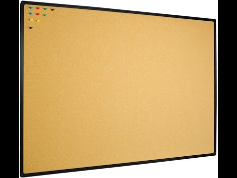 JILoffice Cork Board Bulletin Board 48 x 36 Notice Board, Black Aluminum Frame - Review