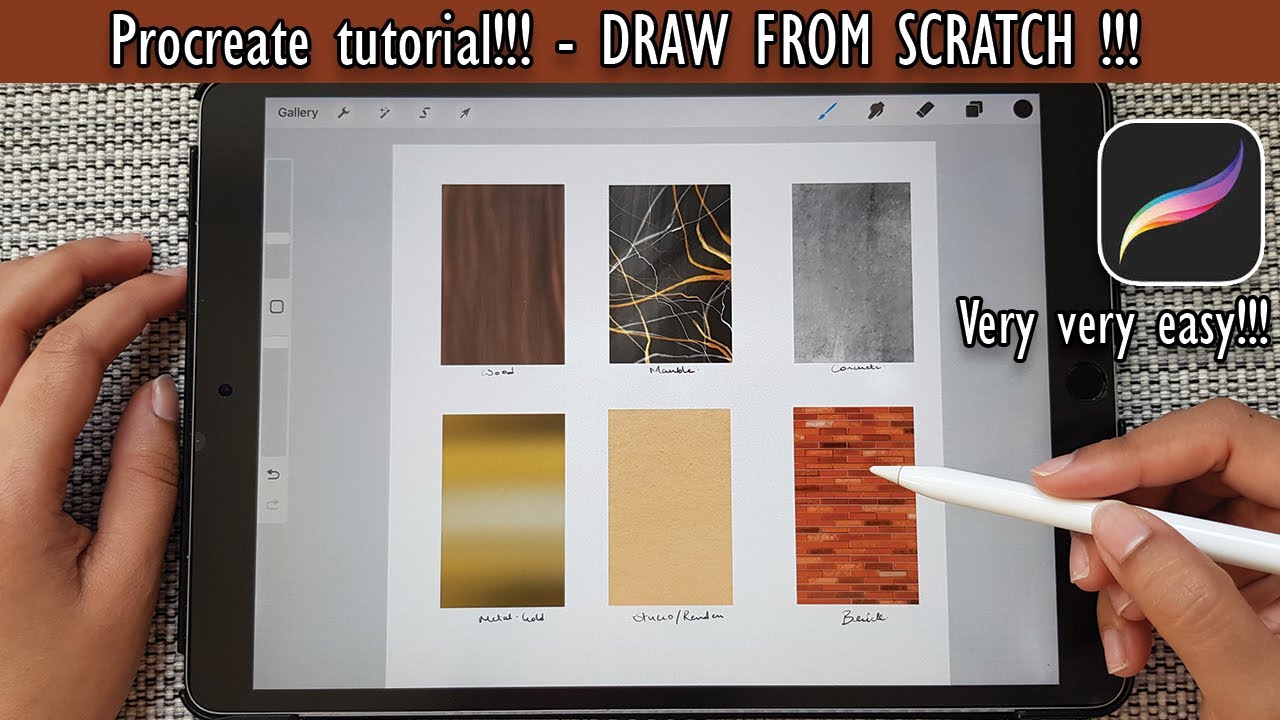 Easy Tutorial !! How to sketch materials from scratch using Procreate ?!!#art #tutorial #design