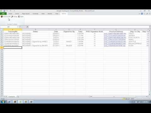 OzLINK for UPS - How to Perform Batch Tracking with Excel - Demo