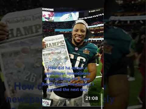 How did he obtain a newspaper article immediately after the game announcing the Eagles’ victory???