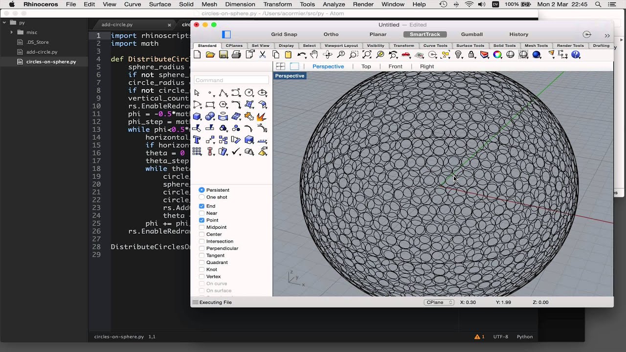 Atom rhino-python: manage your scripts