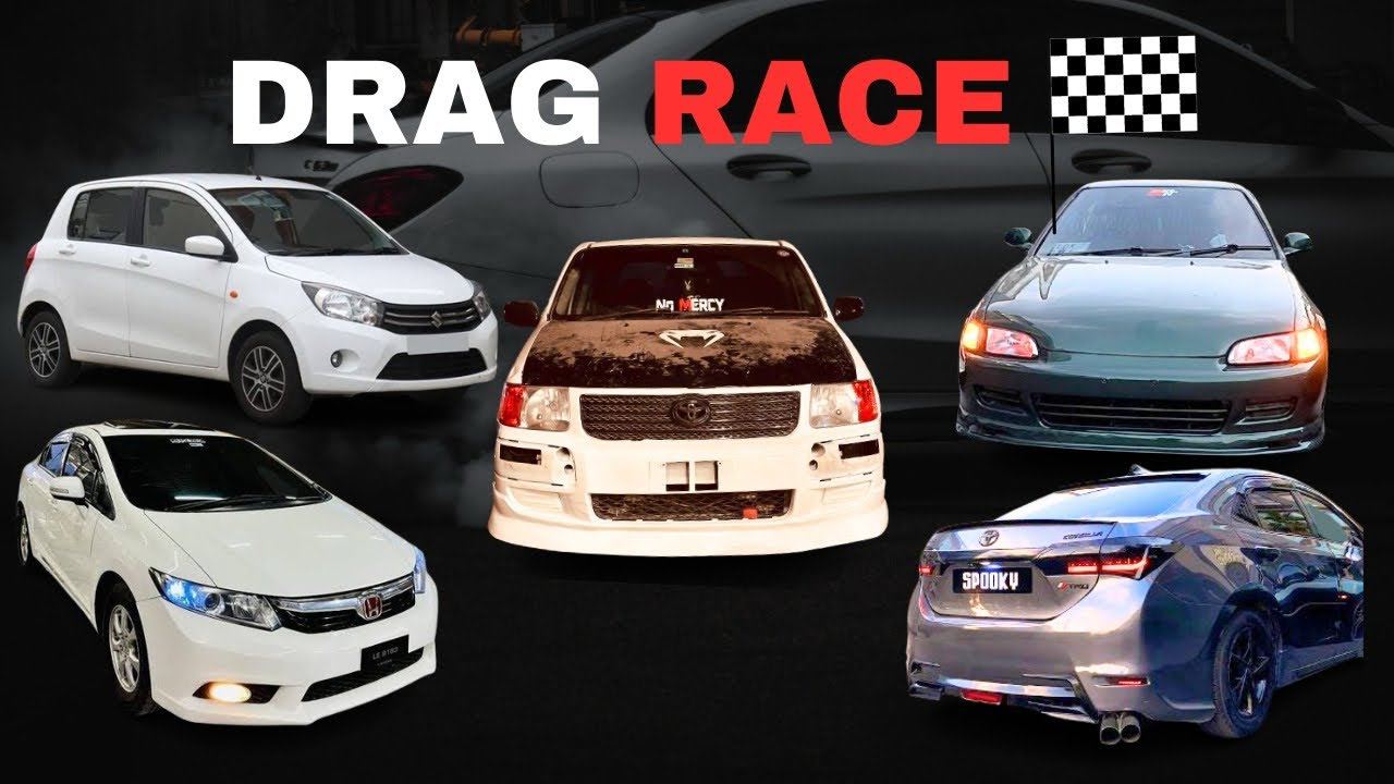 DRAG RACE 🔥🏁 | Toyota Vs Honda vs Suzuki | Trio Squad