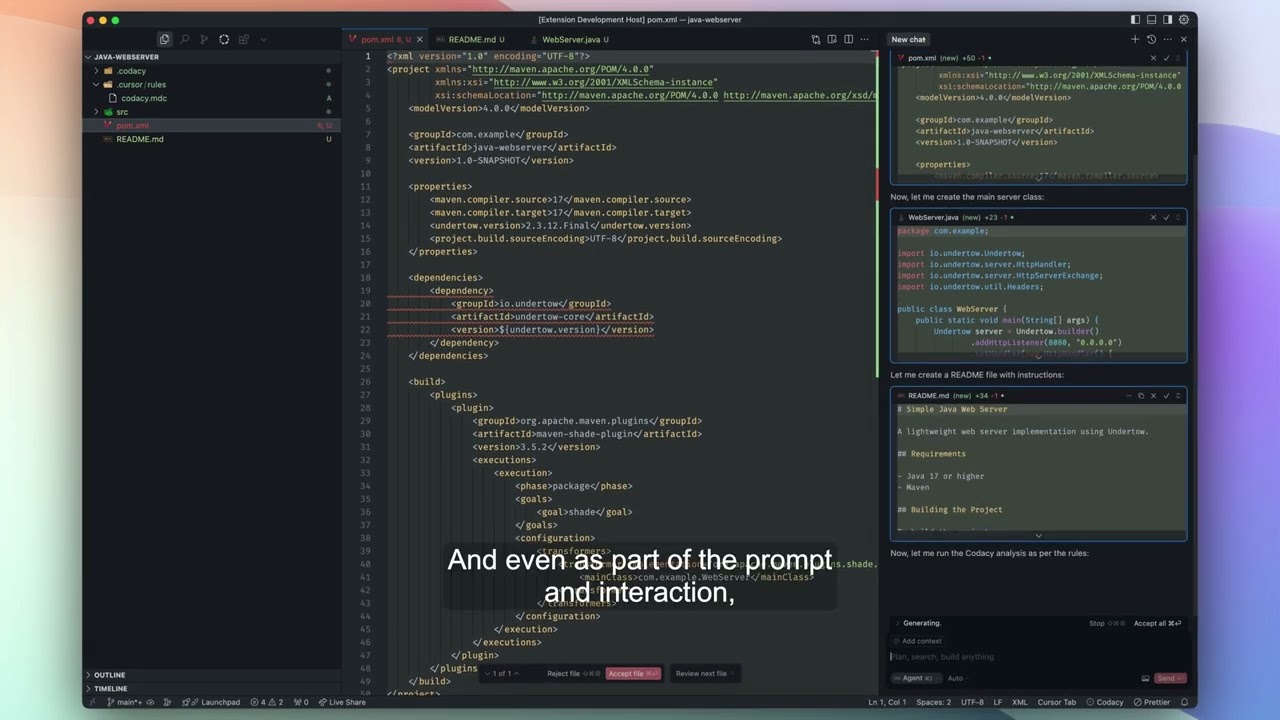 Codacy Guardrails Demo: Building a Secure Lightweight Java Server using AI