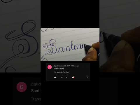Madhur, Santino Porfa name calligraphy#shorts #youtubeshorts #handlettering #trending #handwriting