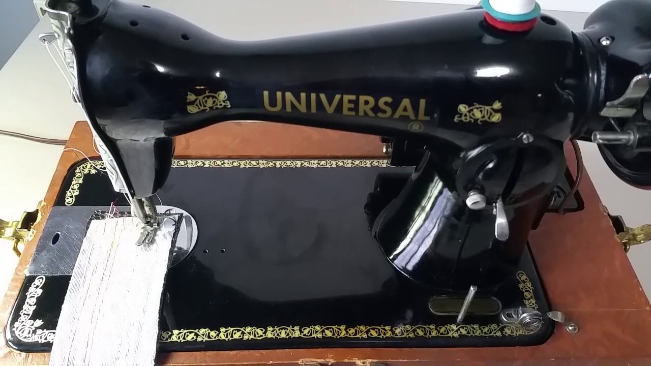 Sewing marine-grade vinyl with a vintage Universal sewing machine made in Occupied Japan