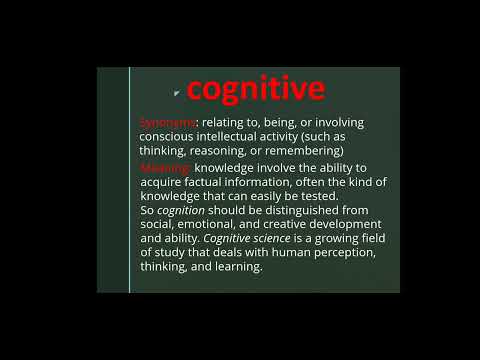 meaning of cognitive.