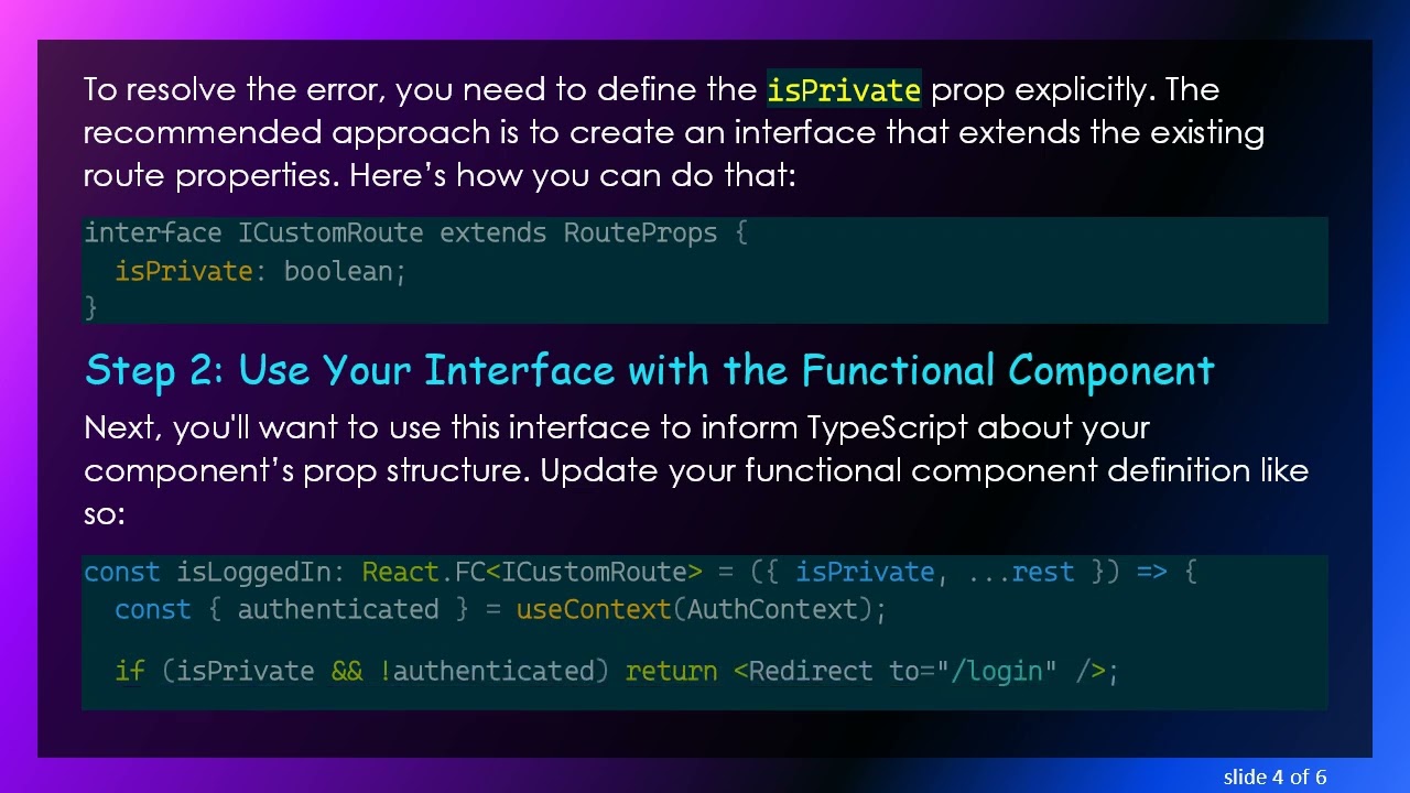 How to Properly Declare Custom Props in TypeScript for React Components
