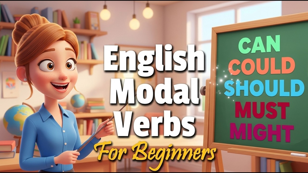 Modal Verbs Secret: Use CAN, SHOULD, and MUST Like a Pro! |Listen slowly  for beginners (A2-B1)