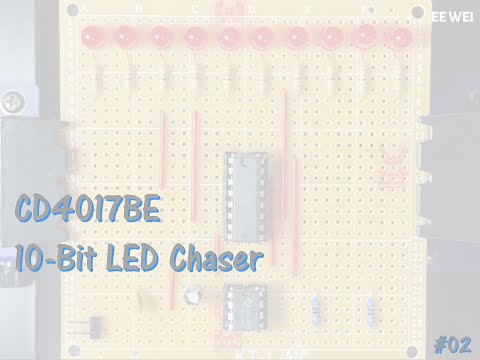 [Logic Circuit] CD4017BE 10Bit LED Chaser #ne555  #cd4017  #soldering   #led #pcblayout #pcb