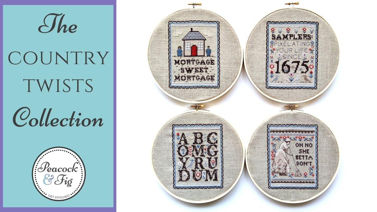 Country Twists Cross Stitch Samplers Pattern Collection