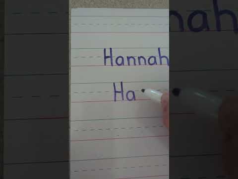 Hannah name writing