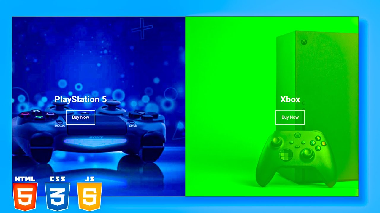 Split Landing page using HTML, CSS and vanilla JAVASCRIPT || Visualize code