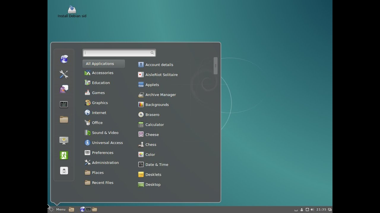 Debian GNU/Linux 8.0 - Boot and Desktop