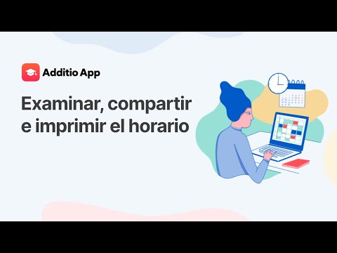 Examinar, compartir e imprimir el horario