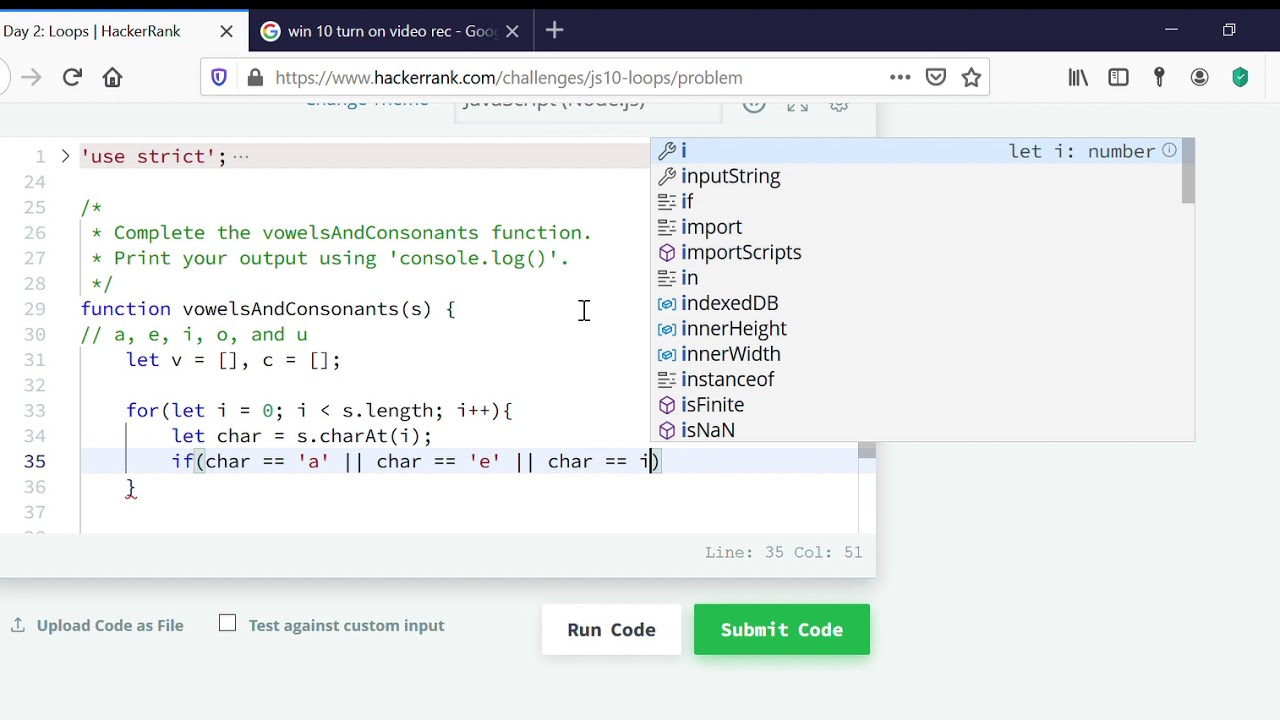 Day 2  Conditional Statements  Loops   HackerRank JavaScript