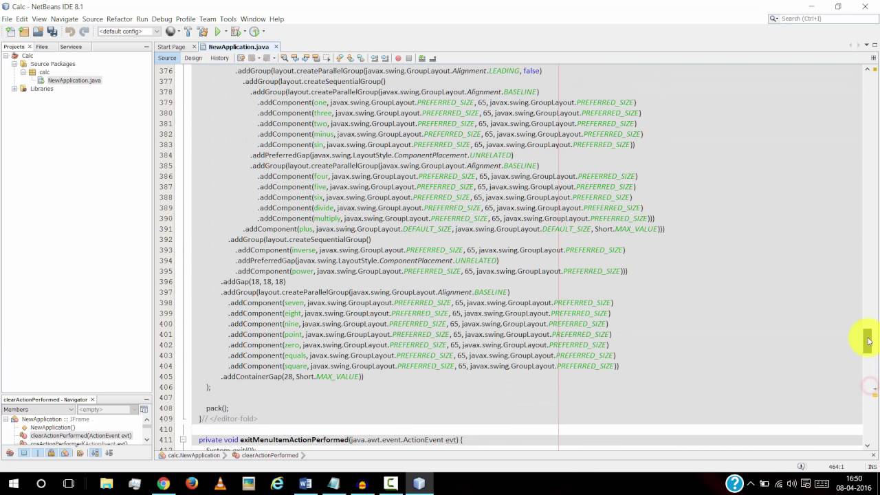Trigonometric Calculator in Java NetBeans