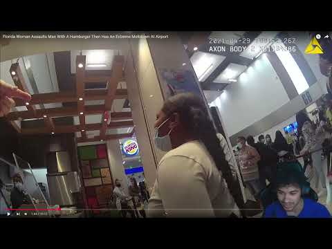 Woman Throws a Cheeseburger At a Man, Then Has An Extreme Meltdown At Airport