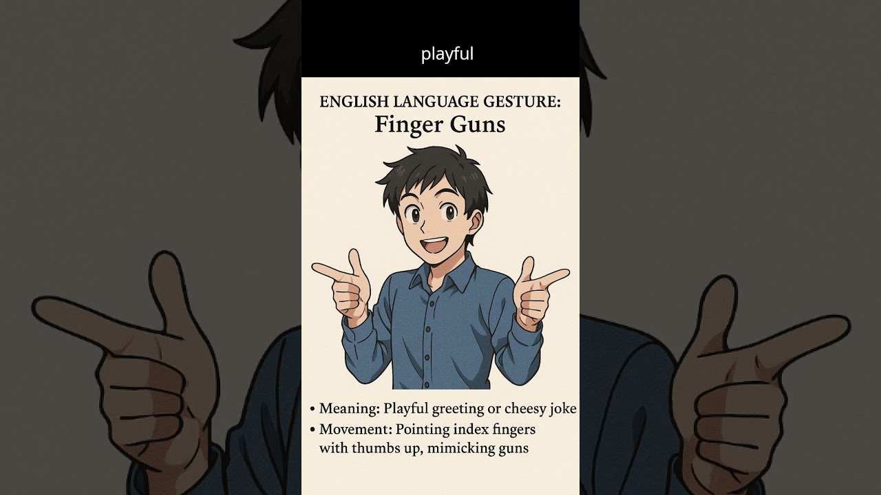 English Language Gesture: Finger Guns