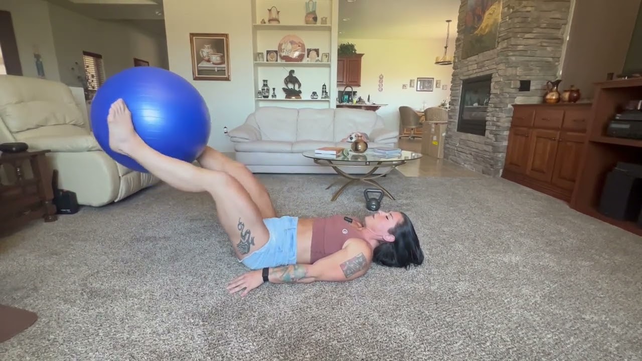 Swissball Ab Between Feet Pushout
