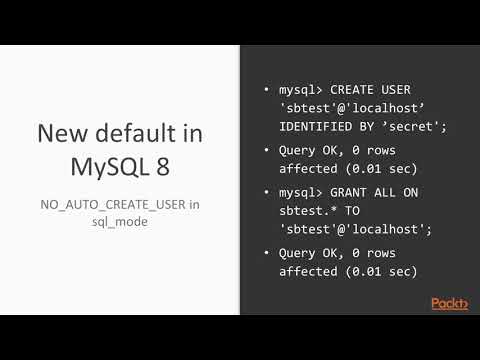 Learn MySQL 8 for Administrators Creating Databases and Users for Applications|packtpub com ...