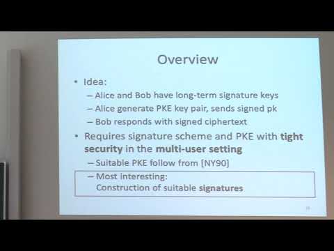 COSIC seminar "Practical and Tightly-Secure Digital Signatures..." (Tibor Jager)