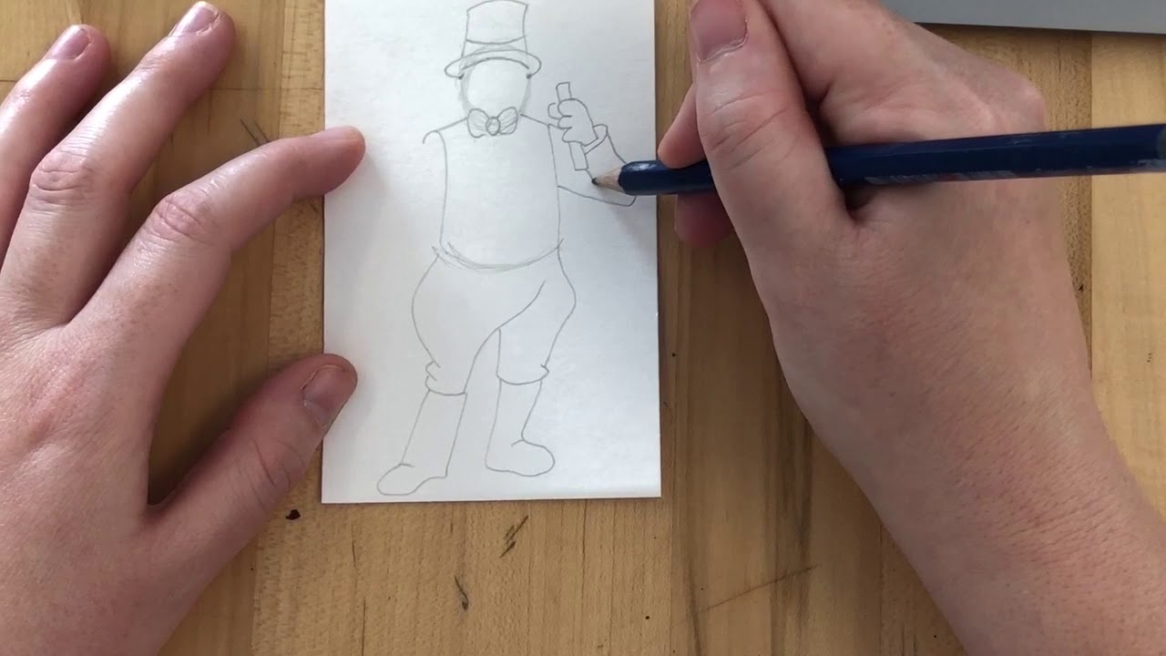 Year 2 circus ringmaster drawing and colouring