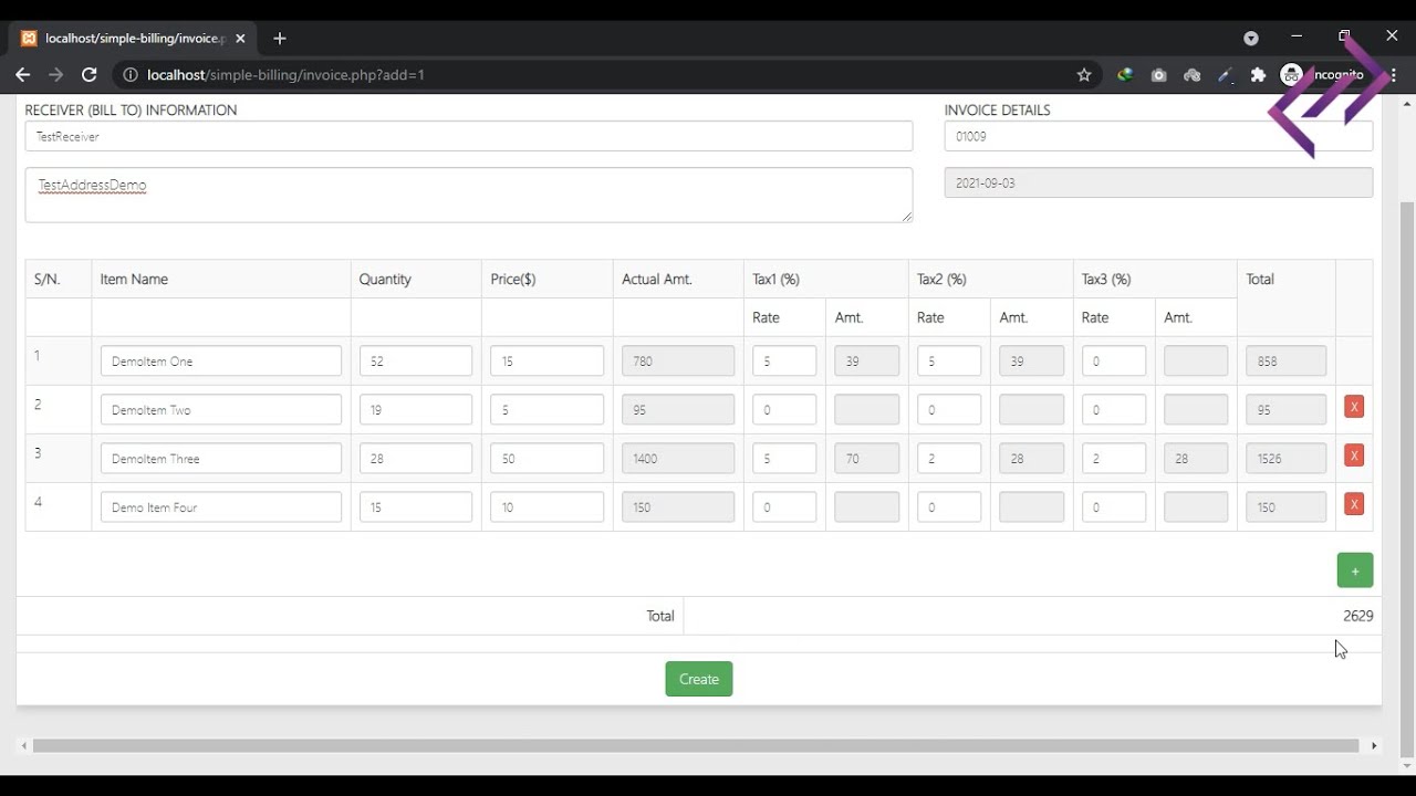Simple Billing System in PHP MySQL with Source Code - CodeAstro