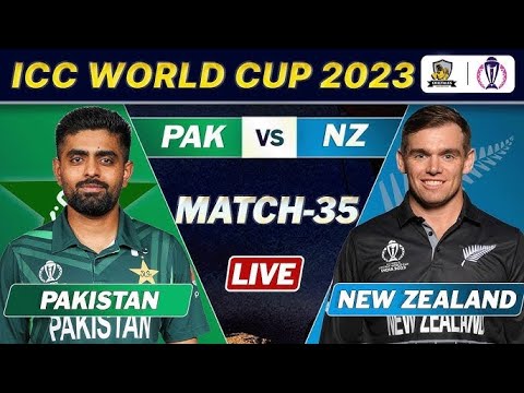 Live World Cup - Match 35 | PAK vs NZ Live Score