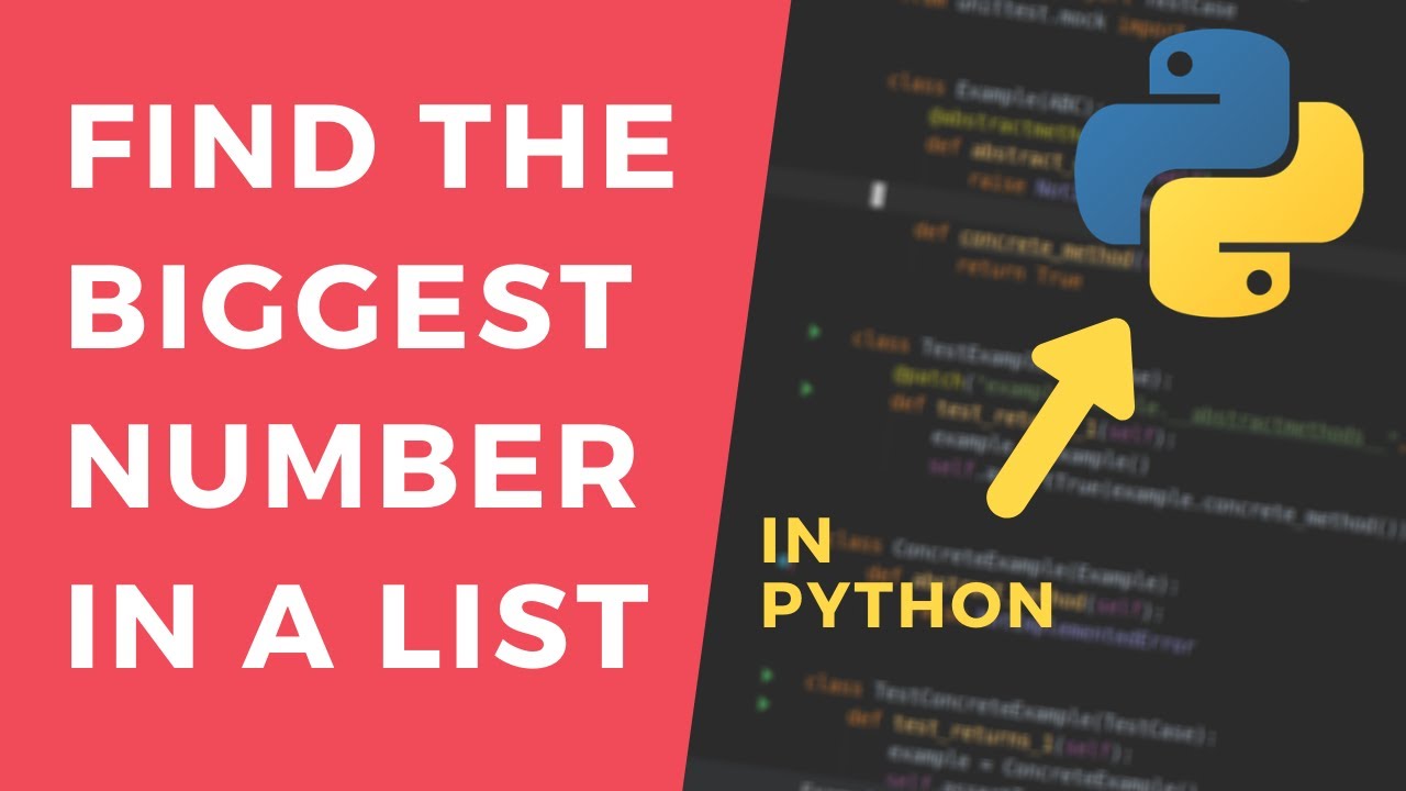 Find the Biggest Number in a List in Python - 1 Minute Tutorial #shorts
