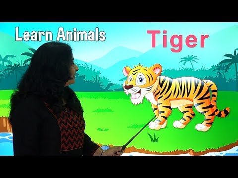 Learn Animals For Kids | Domestic Animals With Pictures | Wild Animals With Spelling | Pre School