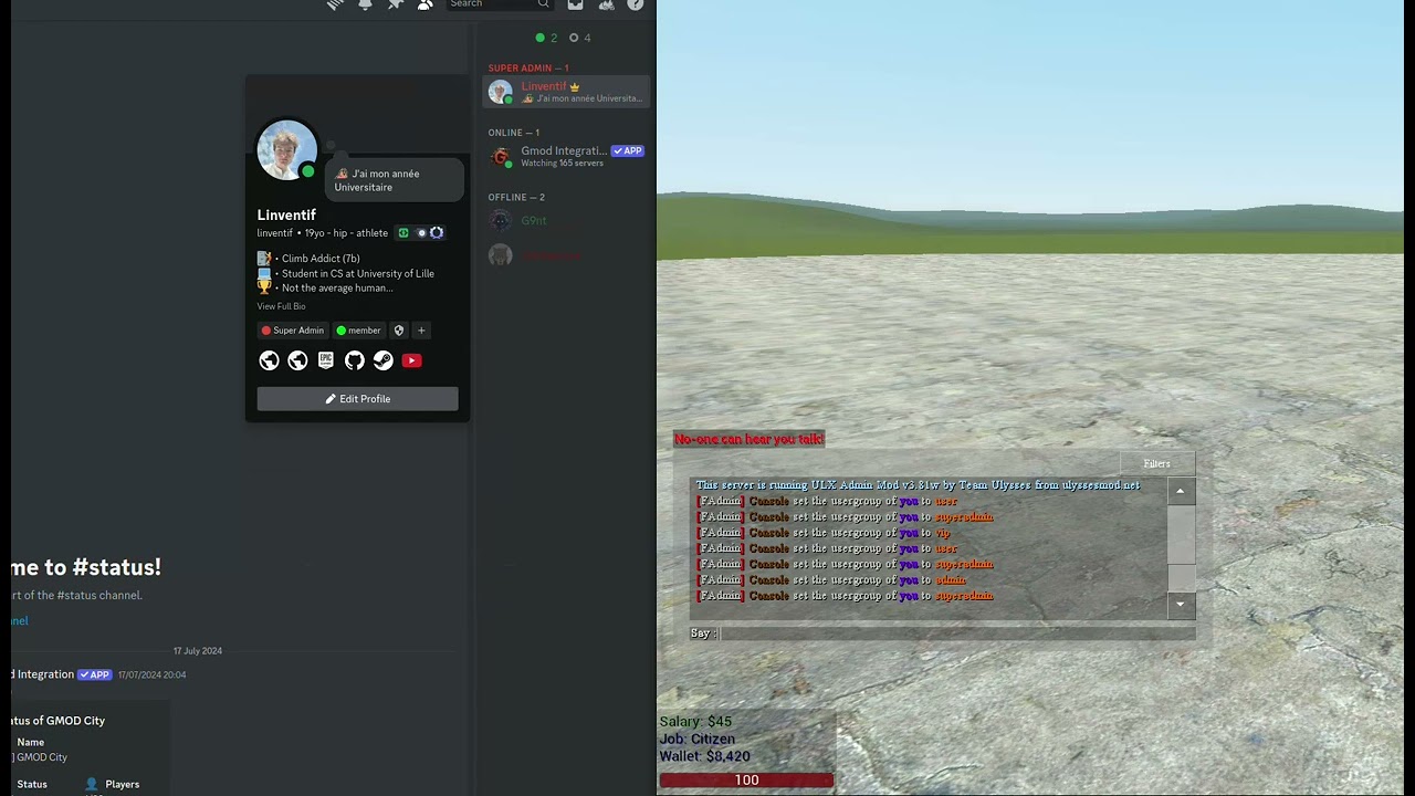 Gmod Integration - Demo - Sync Role