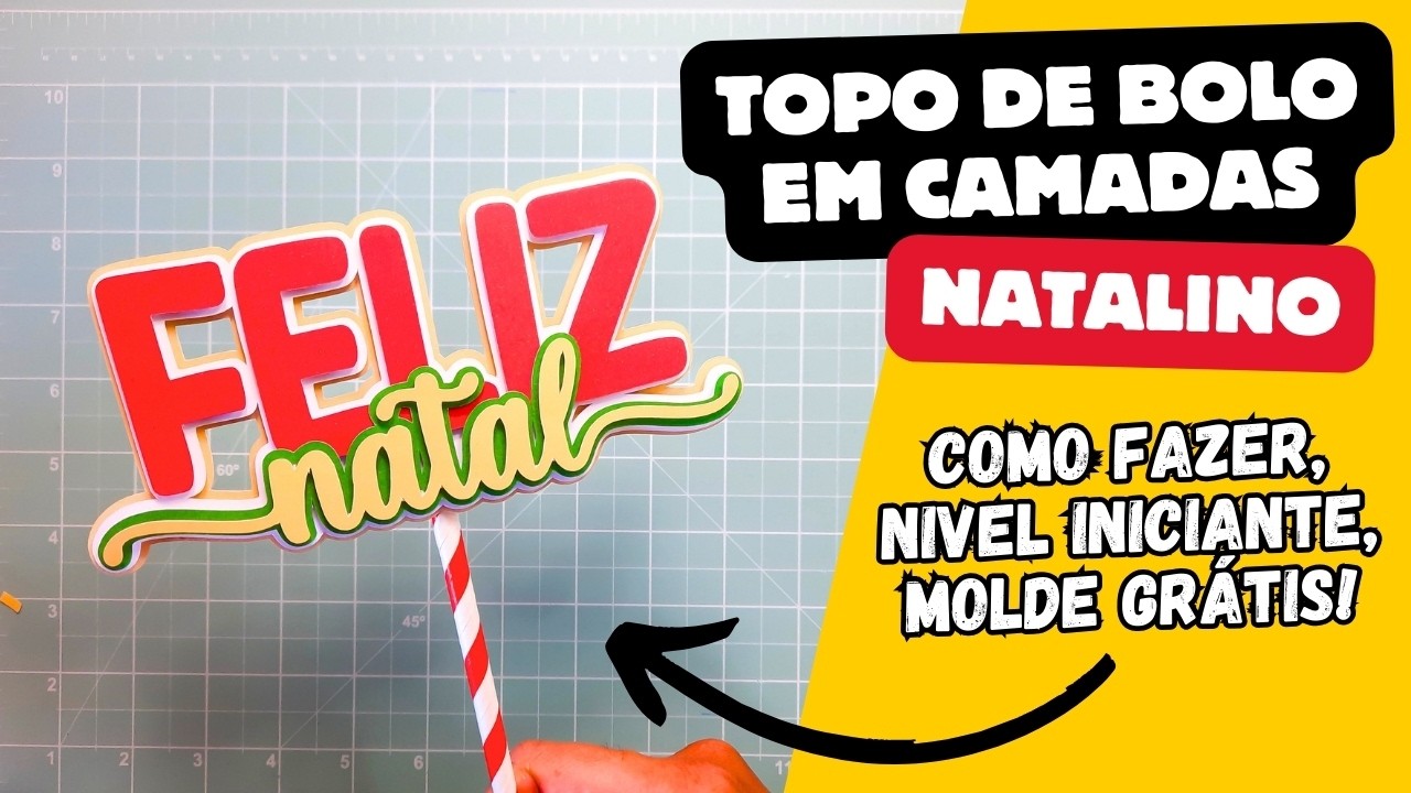 COMO FAZER TOPO DE BOLO NATALINO NO SILHOUETTE STUDIO | PASSO A PASSO + MOLDE GRÁTIS 🎅✨