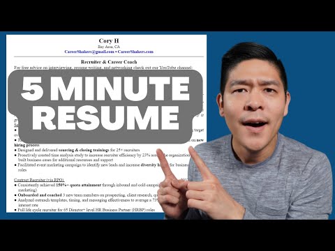 How to make a professional resume in 5 minutes for FREE