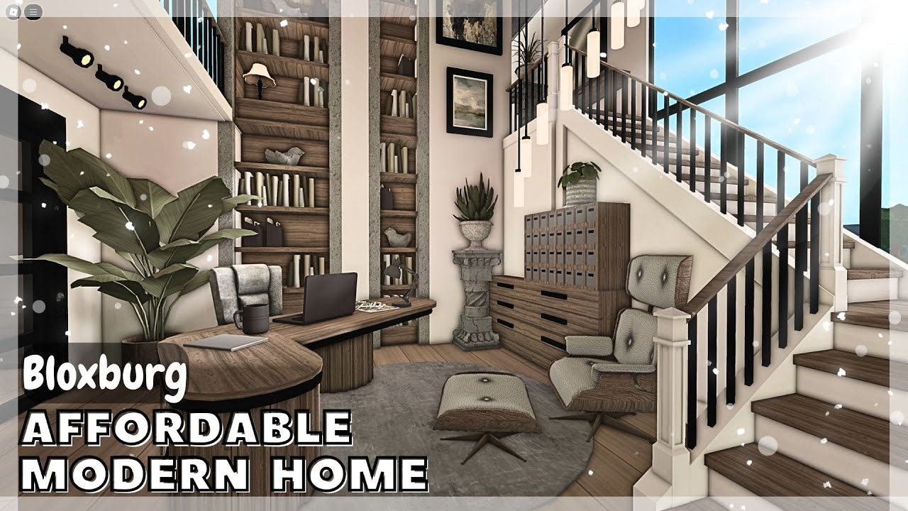 BLOXBURG: Affordable Modern Roleplay Home Speedbuild (interior + full tour) Roblox House Build