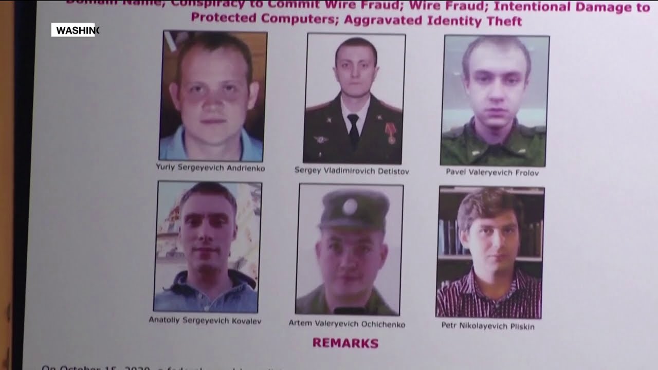 US charges six members of Russian military intelligence over cyberattacks