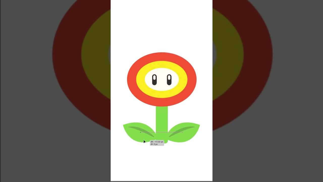 Speed Art Super Mario Fire Flower Vector #shorts