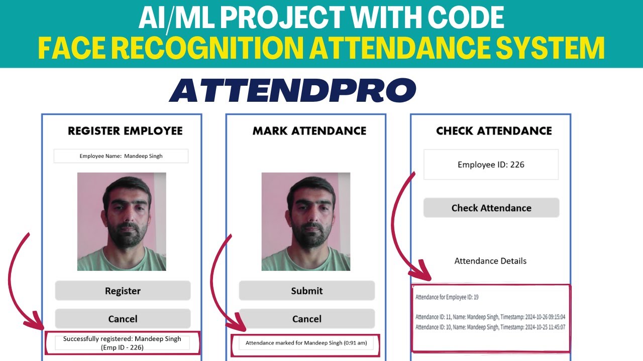 Face Recognition Attendance System | AI/ML Project With Python Code
